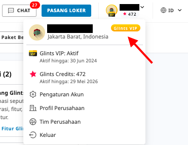 Seputar "Glints VIP" di Website Glints for Employers – Pusat Bantuan Glints